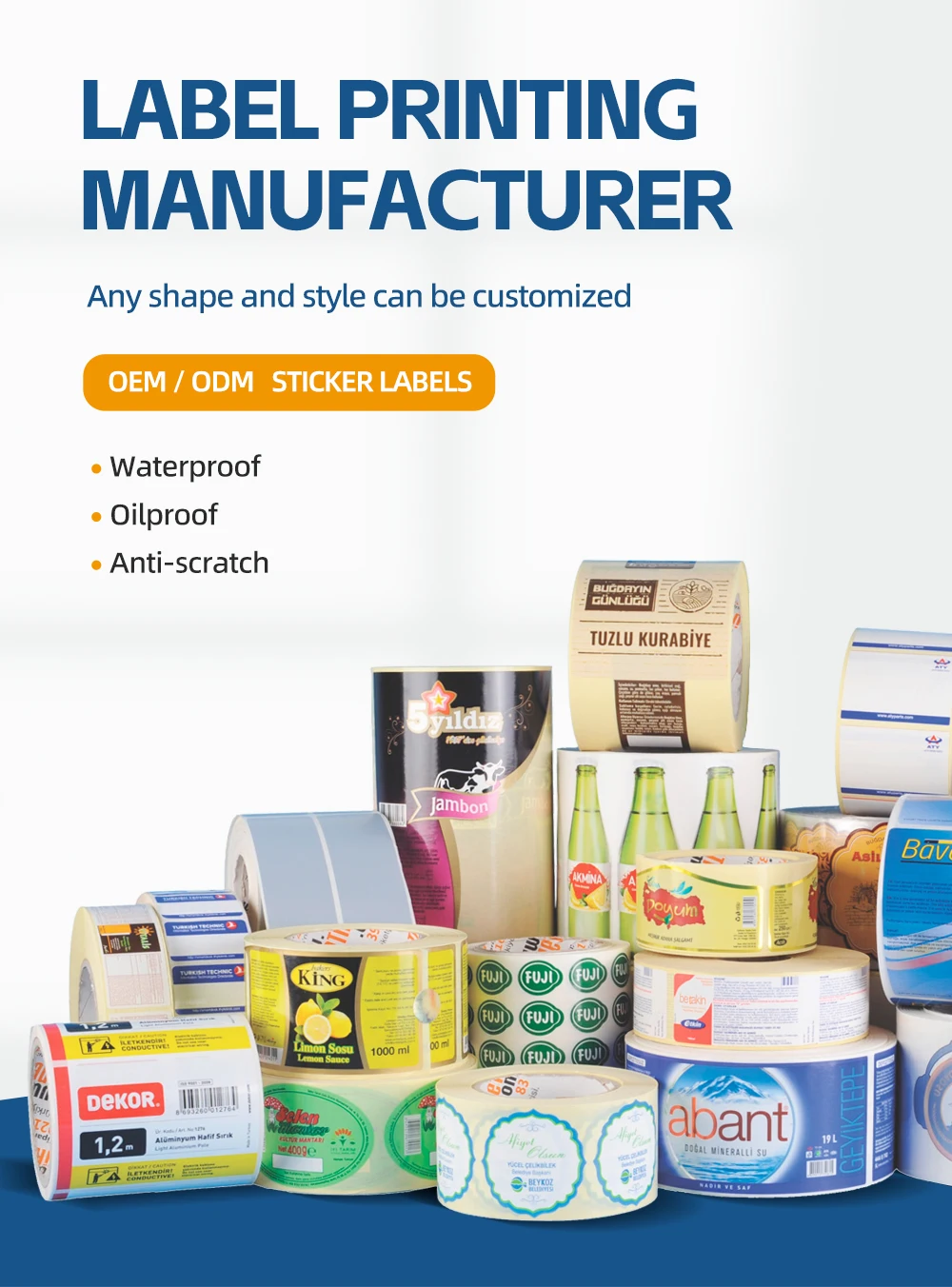 Label Barcode Printer Consumables Zebra Printer 110mm Thermal Transfer ...