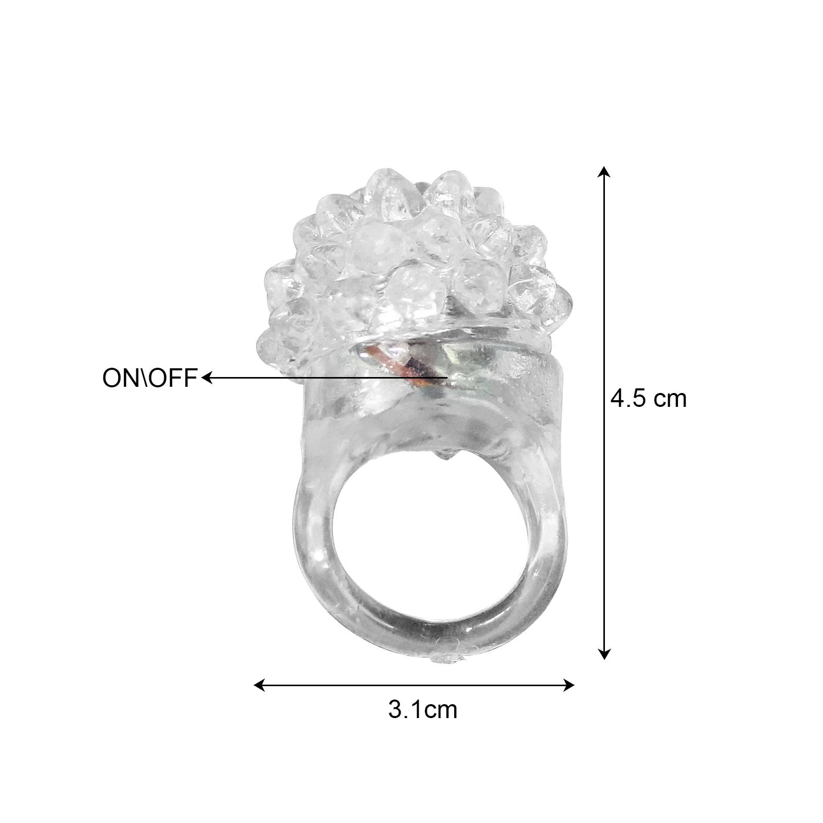 Led Flashing Jelly Rings / Soft Jelly Bumpy Light Up Rings For Rave Or ...