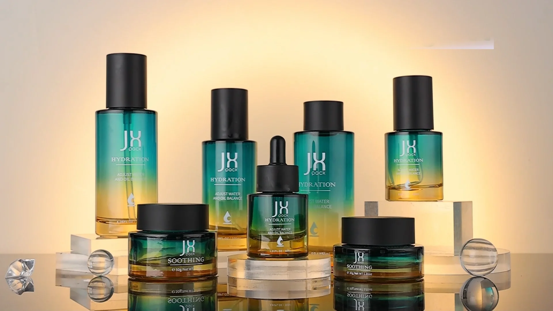 Eco Friendly Custom Skincare Container Cosmetic Packaging Set Lotion ...