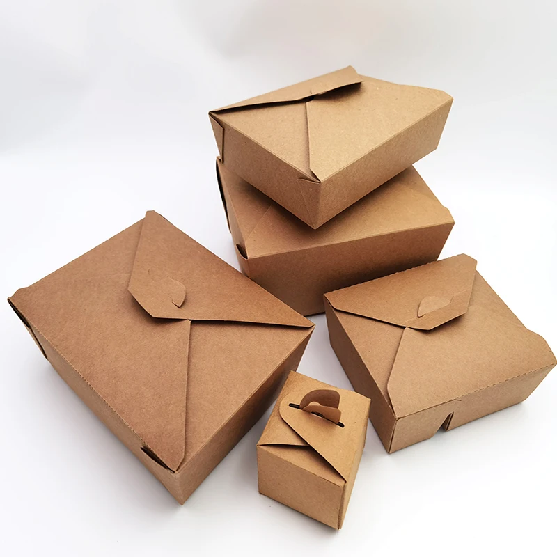 Inventory Spot Four Sided Kraft Paper Food Delivery Packaging Box - Buy ...