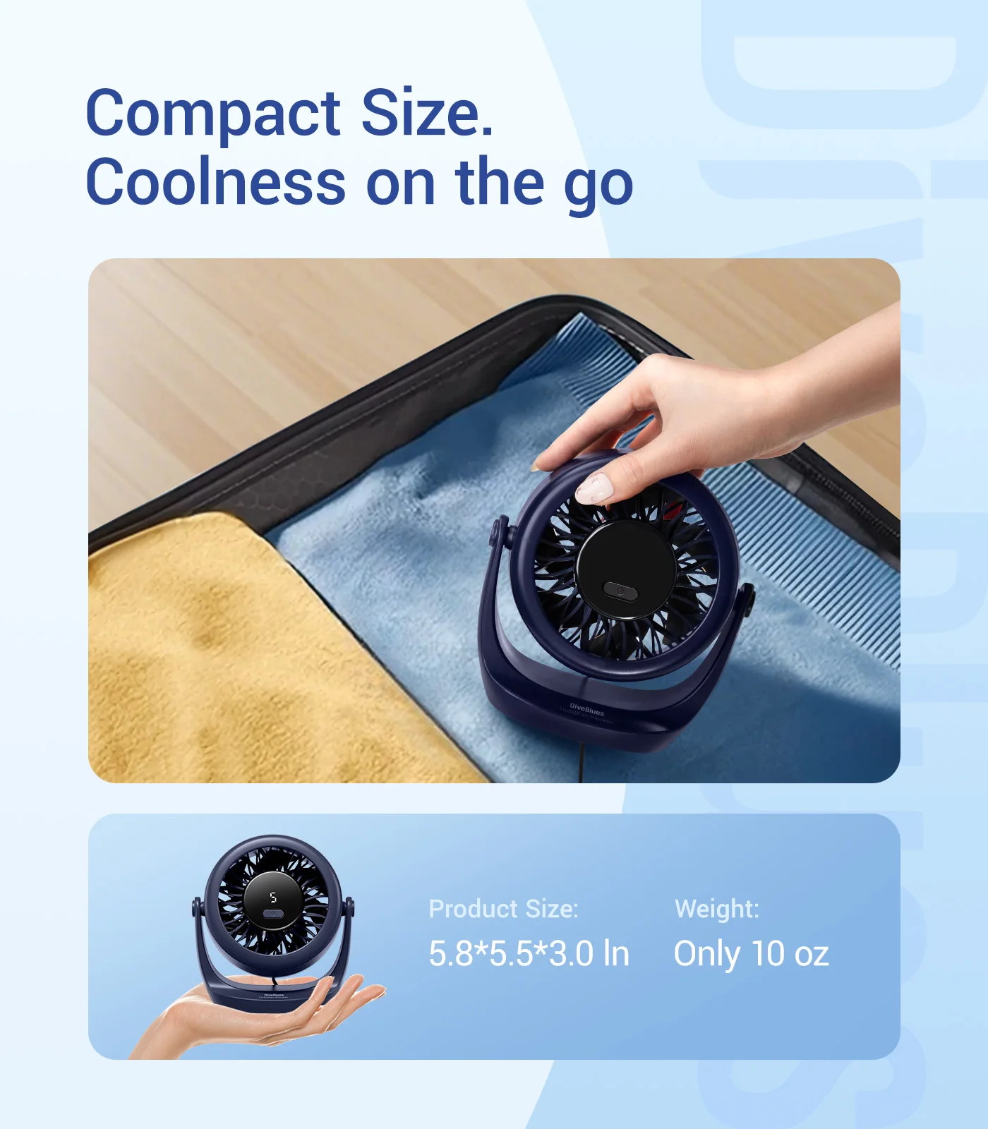 OCOOPA High Speed Turbo USB Cooling Fan - Compact & Efficient