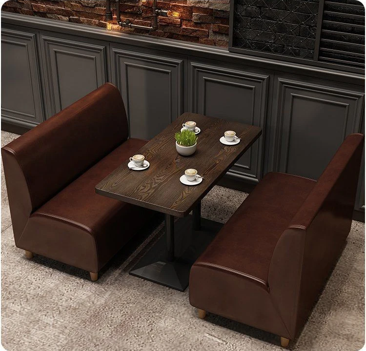 Industrial Style PU Leather Restaurant Booth Seating