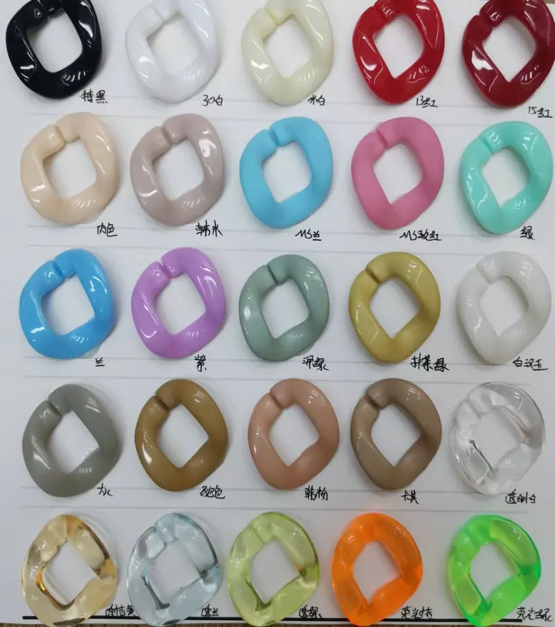 Wholesale Large Plastic Link Chain Shiny Gold Plastic Chain For Shoes ...