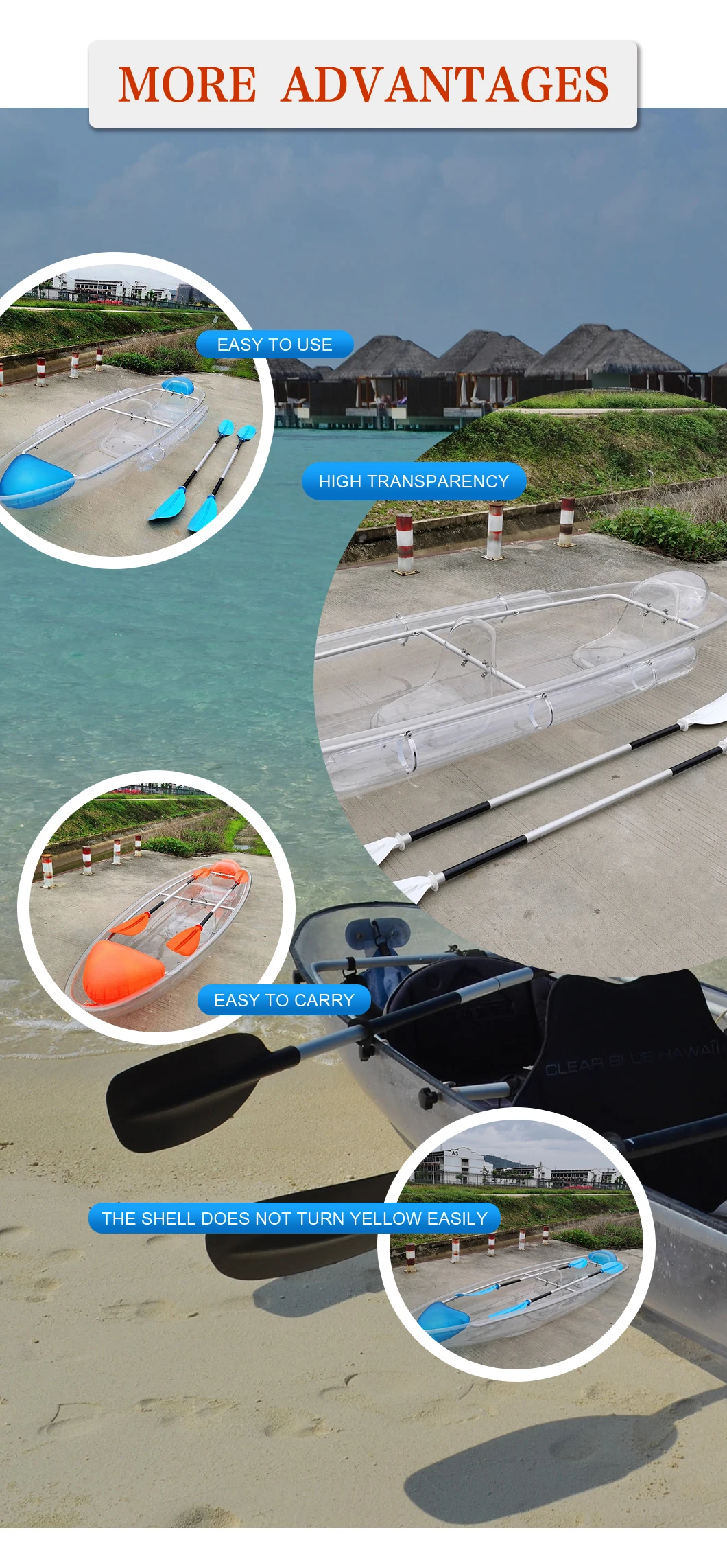 Wholesale Swimming Pool Summer Float Water Transparent Boat Water Canoe ...