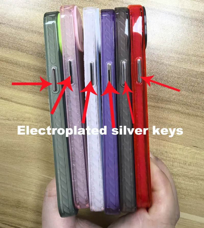 Scrawl English Letter Printing Electroplated Silver Key TPU PC Mobile ...