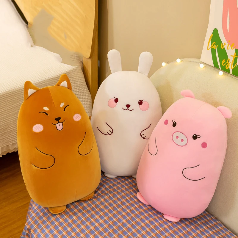 Custom Cute Stuffed Animal Rabbit Dinosaur Squish Plush Throw Pillow ...