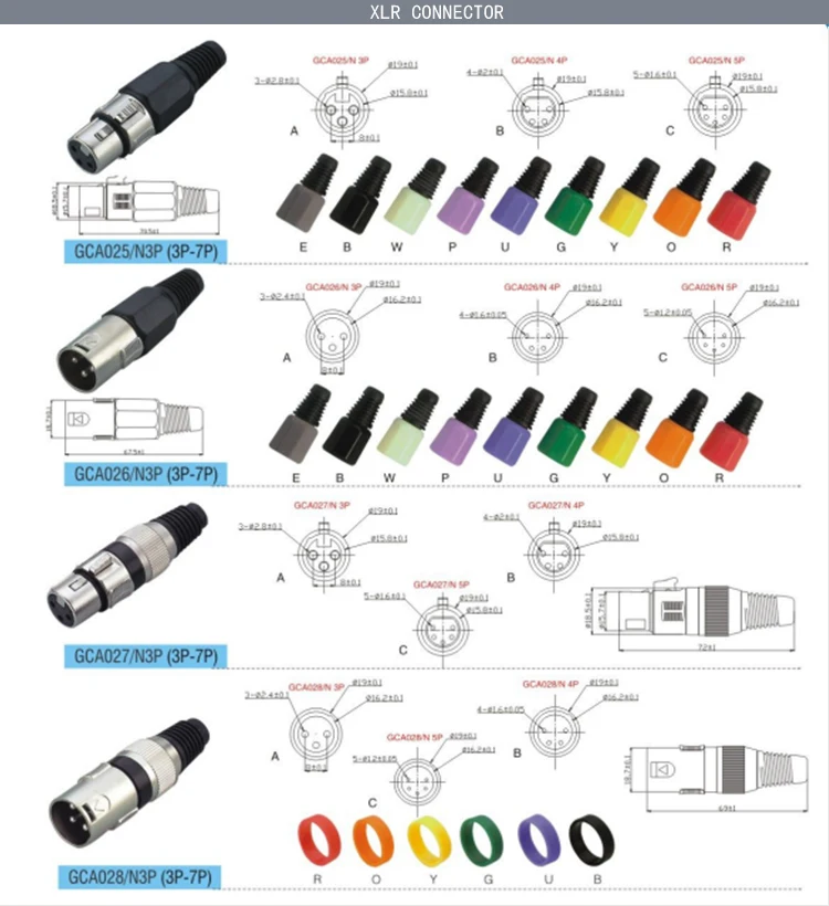 XLR TA5F 5 Pin Mini XLR Cables - Reliable Audio Connectors