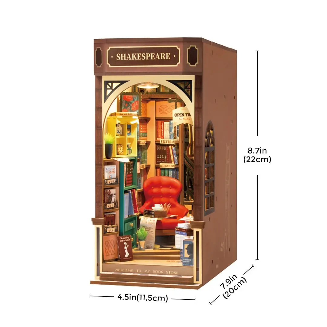 Robotime Rolife TGB07 DIY Book Nook Kit - Miniature Wooden Puzzle ...