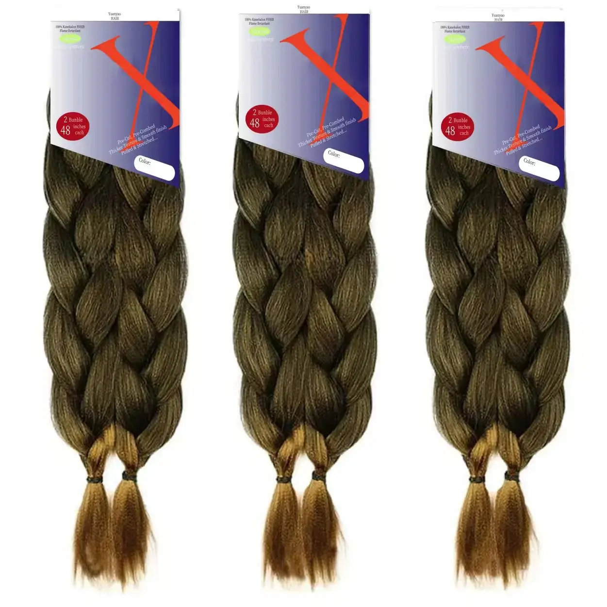 48-Inch Pre-Stretched Synthetic Hair Braids High Quality 180g Jumbo TZ ...
