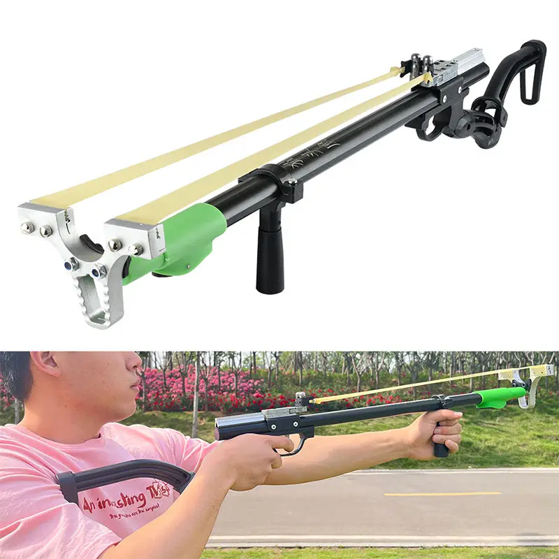 SYQT Black Slingshot Metal Professional Powerful Slingshot With Carry ...