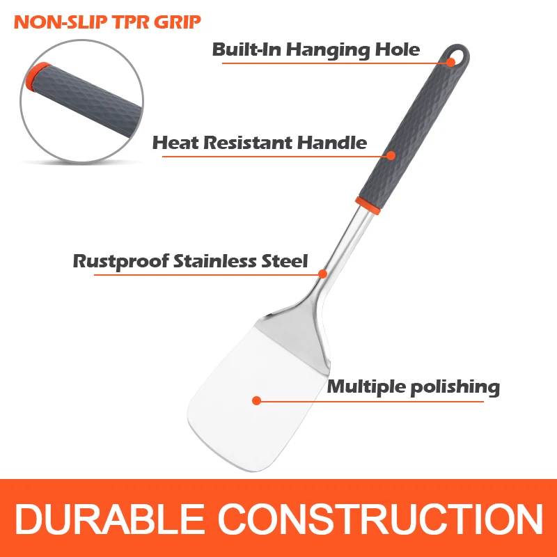 19 Pcs Stainless Steel Kitchen Utensils - Sustainable & Durable