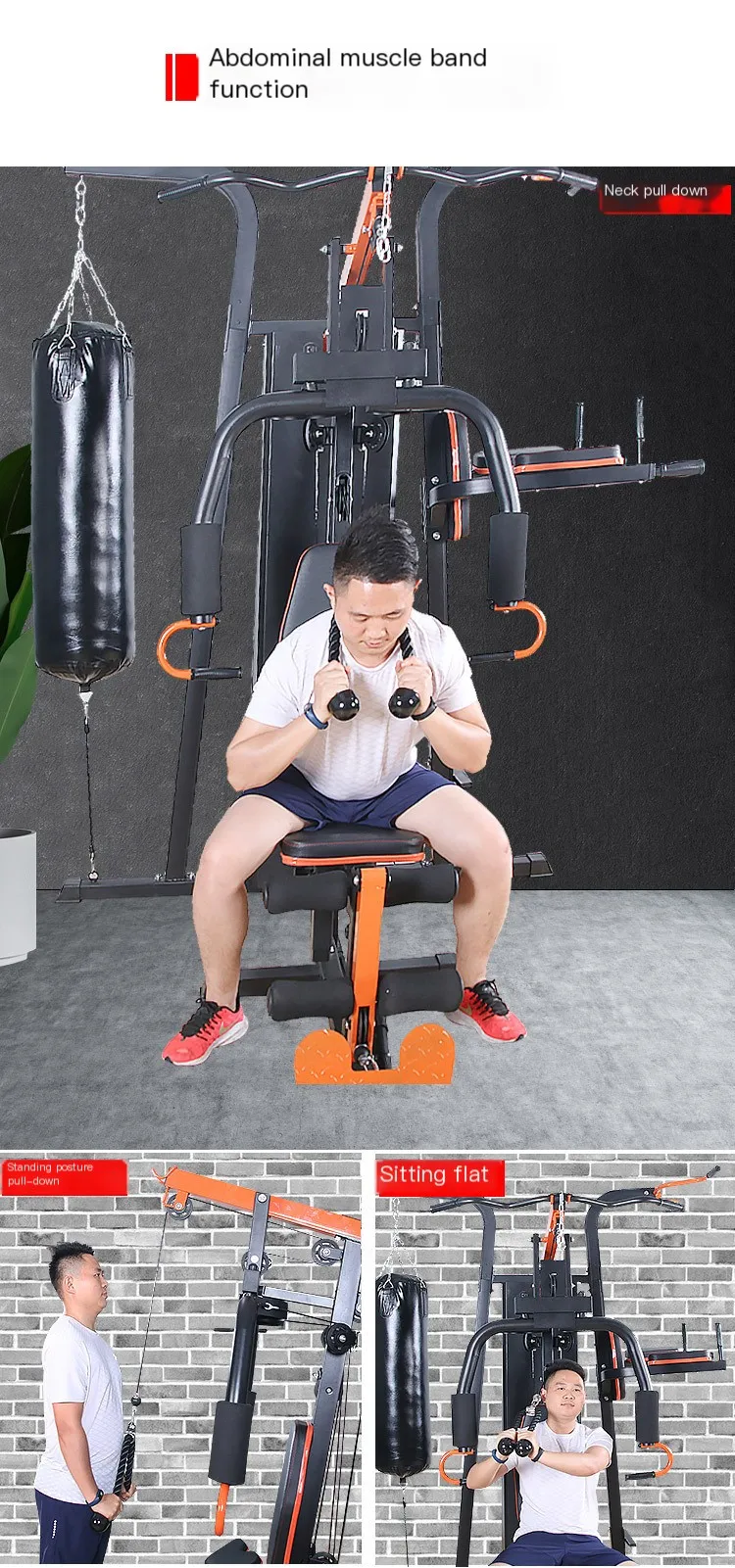 Wholesale Machine Multi Function Fitness Equipment Three Person Station ...