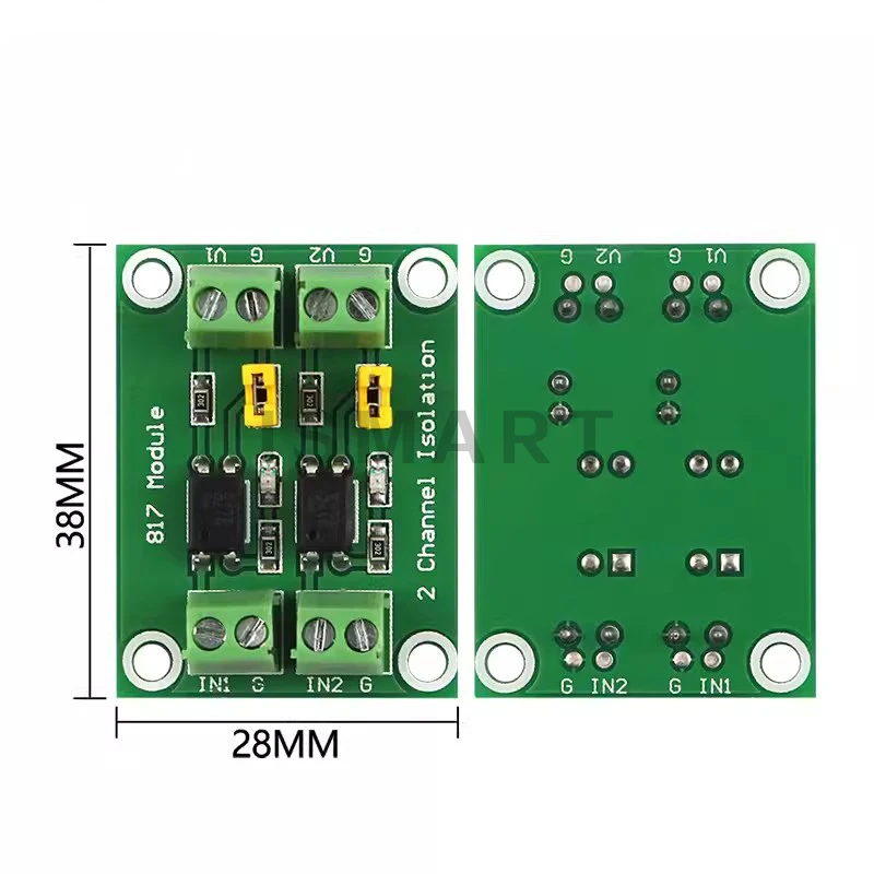 PC817 2 4 Channel Optocoupler Isolation Board Voltage Converter Adapter ...