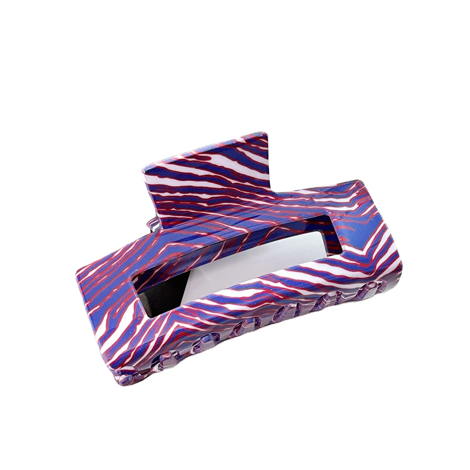Custom Personalized Zebra Strips Logo Crocodile Hair Claw Shark Clips ...