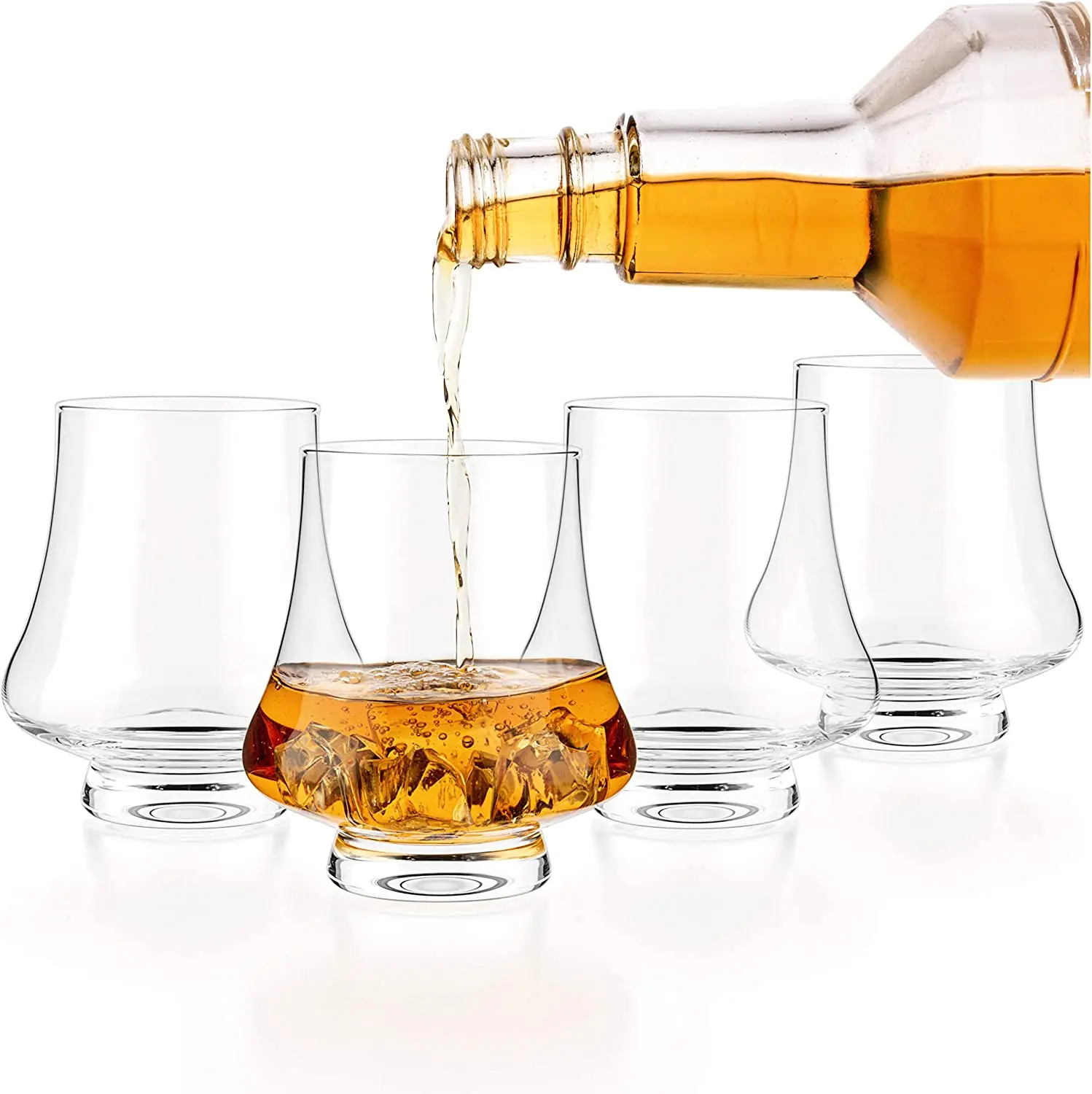 wholesale Handcrafted 260ml Bourbon Whisky Crystal Glass Snifter Wide ...