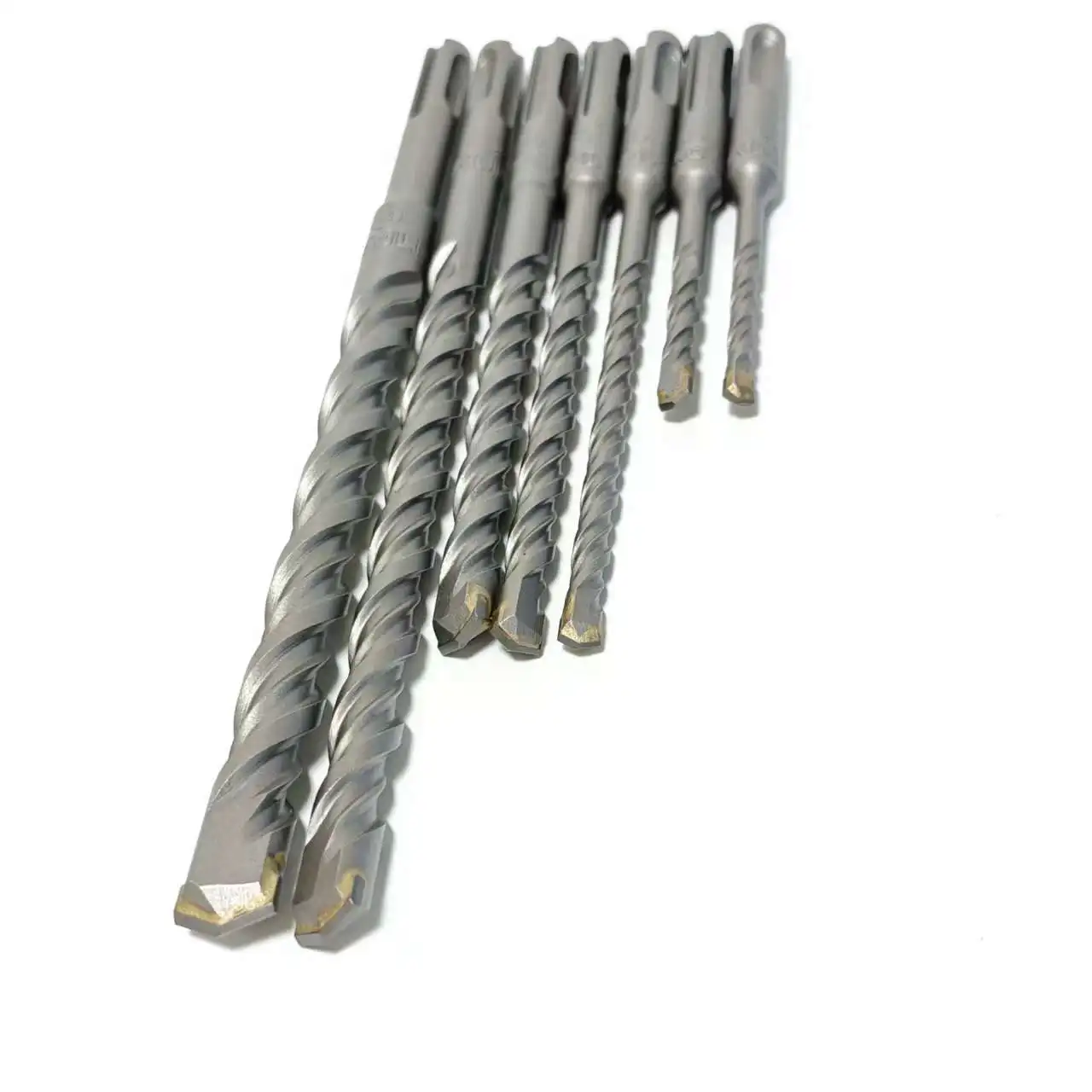 SDS PLUS Shank Flat Tip Double Flutes Hammer Drill Bits for Concrete ...