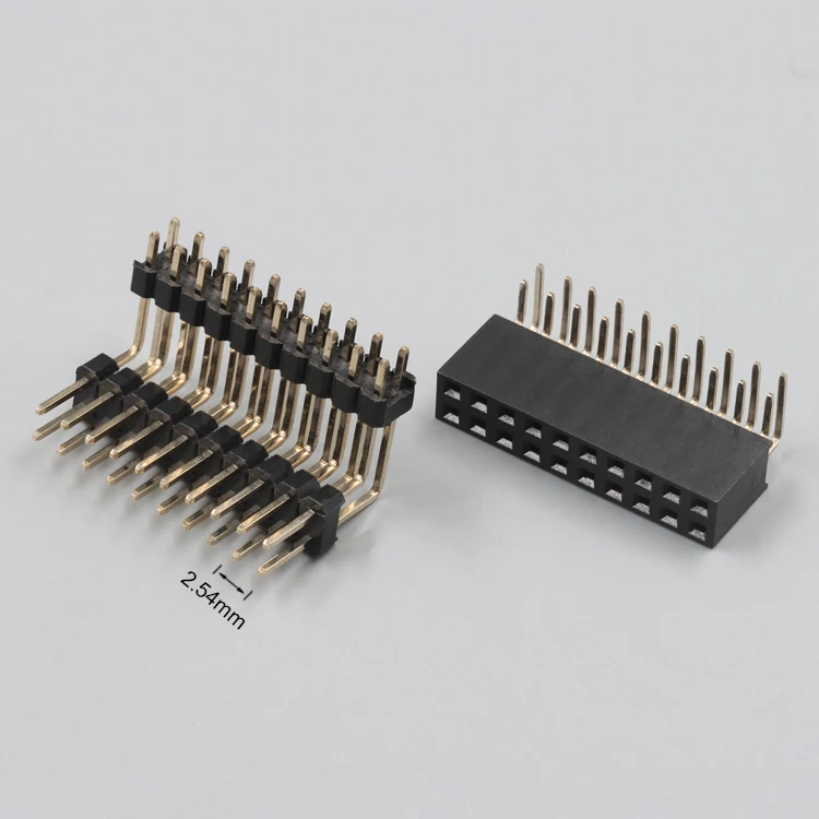 SCONDAR Stackable Pin Headers PH=2.54 H=2.54 L=10.5/5.0/3.0 2x5Pin GF Single Row ST GF| Alibaba.com