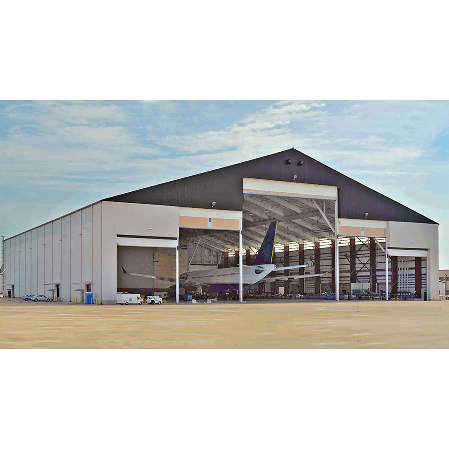 Prefabrication Building Steel Structure Aircraft Hangar Airplane ...