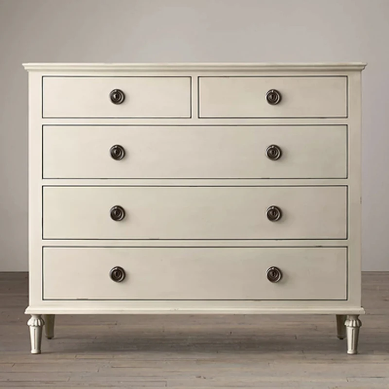 RH American Solid Wood Bucket Cabinet French Oak Retro Five-bucket ...