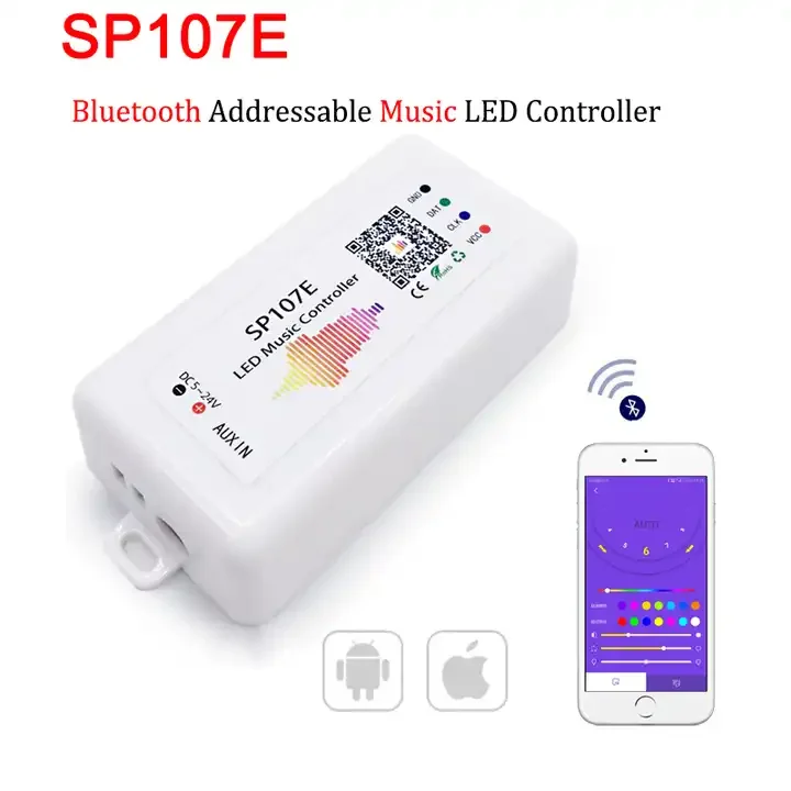 Pixel Led Controller Led Music Controller SP105E SP107E SP108E DC5-24V Wifi RGB Controller for ...