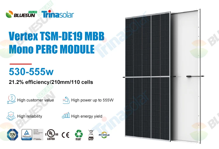 Tấm Lợp Năng Lượng Mặt Trời Trinasolar 555w 550w 545w Tấm Lợp Năng Lượ ...