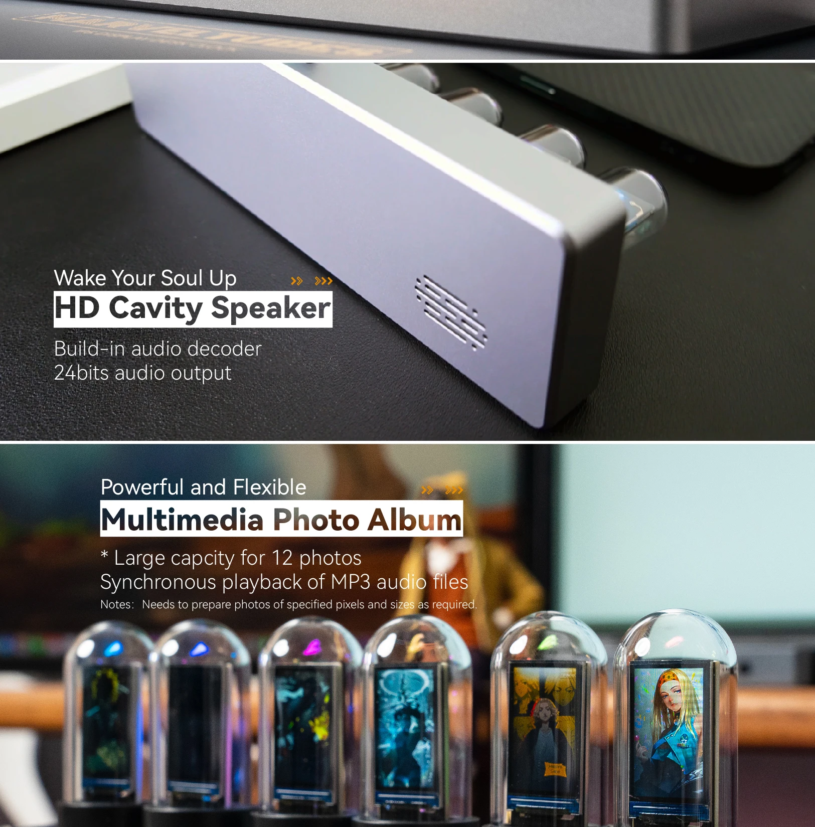 Modern Diy Ips Display Nixie Tubes Digital Clock Rgb Glow Tube Clock ...