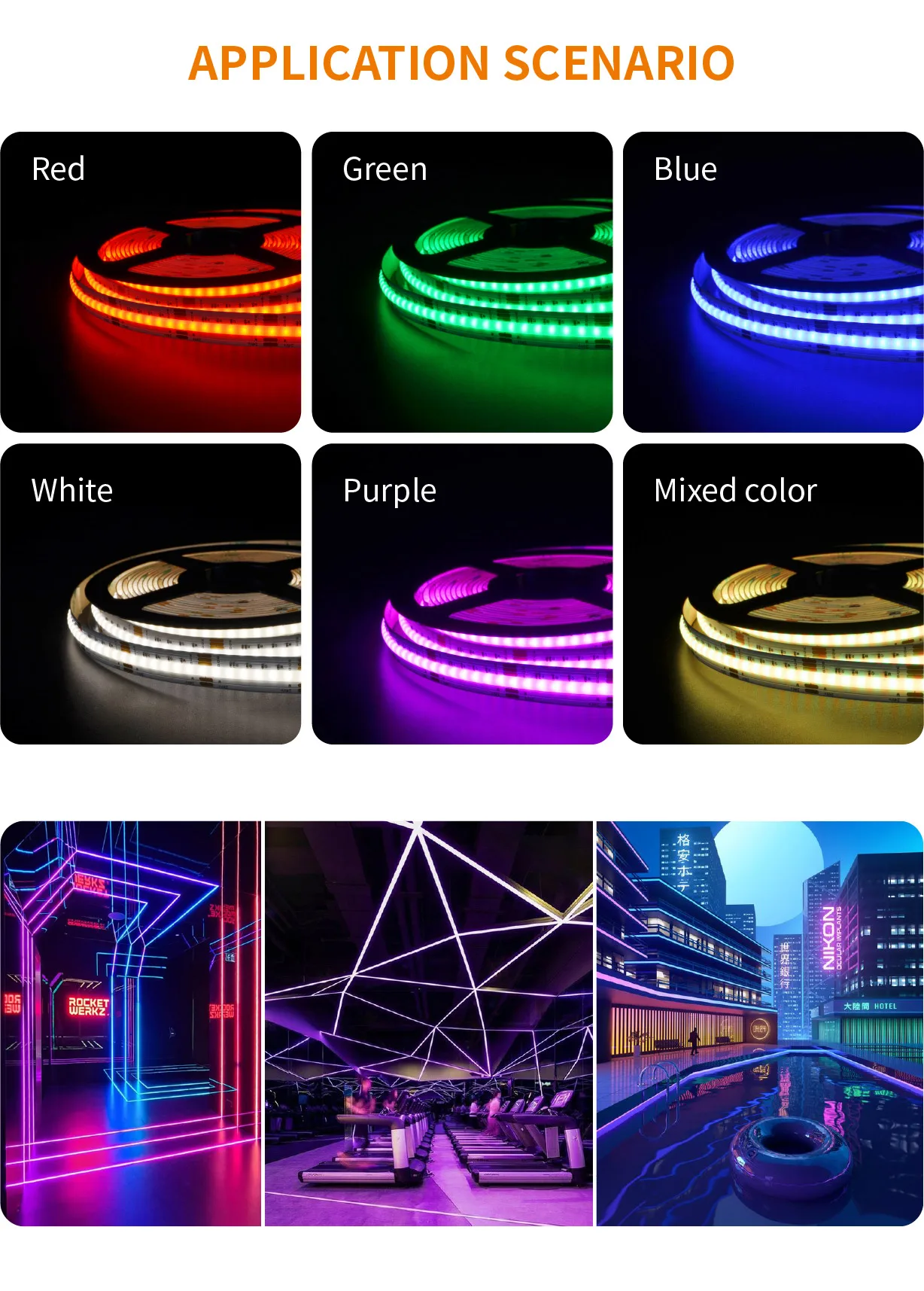 Shinesky COB Strip 840leds/m RGBW - High Lumen Lighting