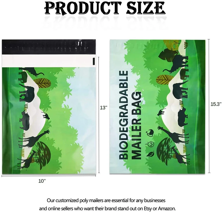 Eco Friendly Custom Logo 100% Biodegradable Compostable Poly Mailing ...