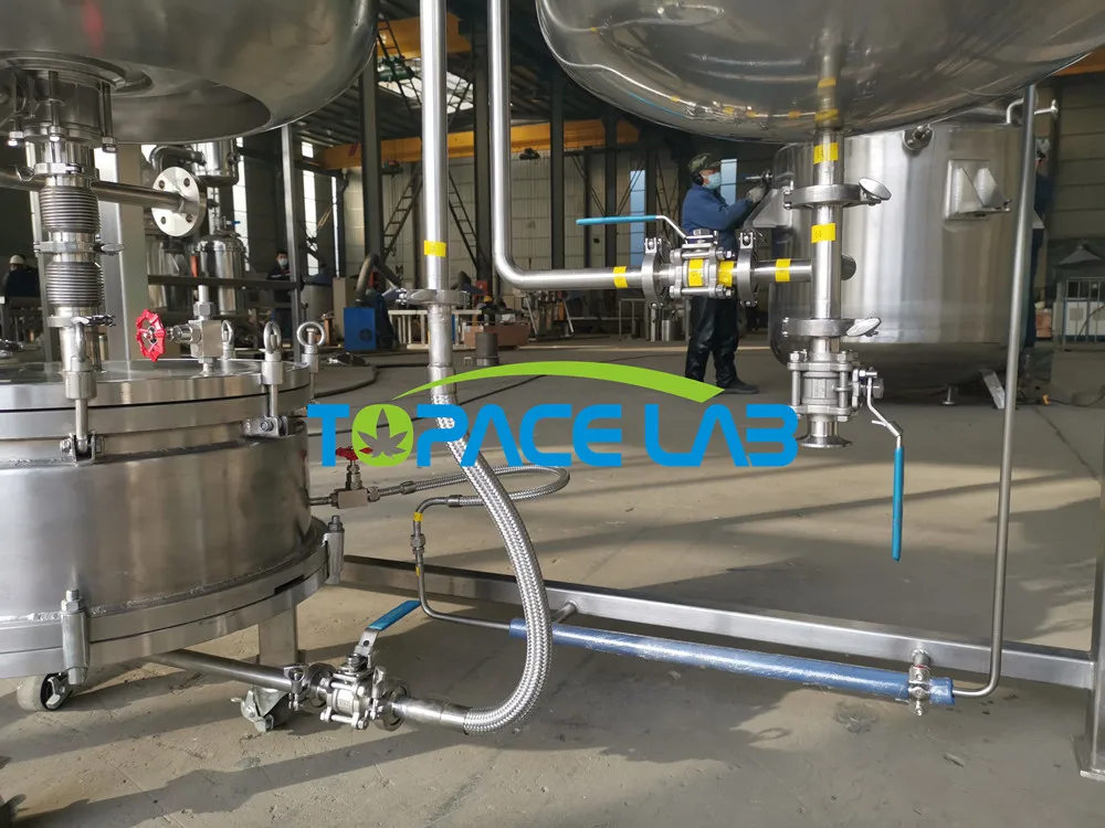 Topacelab 50l-500l Jacketed Biological Reactor with Agitator Stainless ...