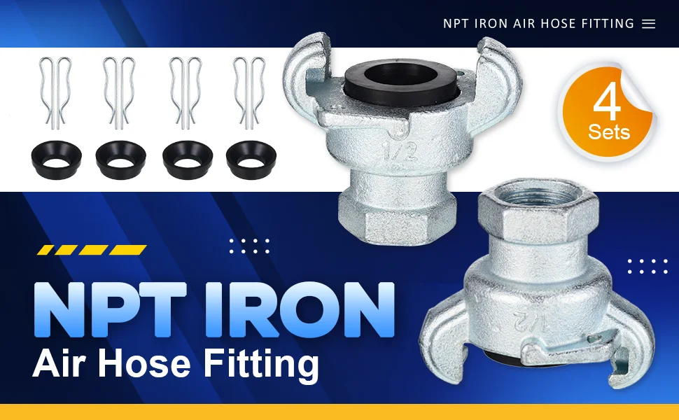 Chicago Air Fittings NPT Iron Pipe Universal Fittings for Male and ...