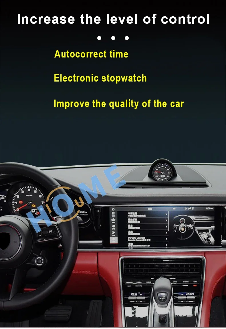 Car Interior Center Dashboard Compass Electronic Meter Stopwatch ...