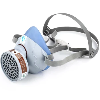 Half Face Gas Mask Respiratory Breathing Mask Anti-gas Shockproof ...