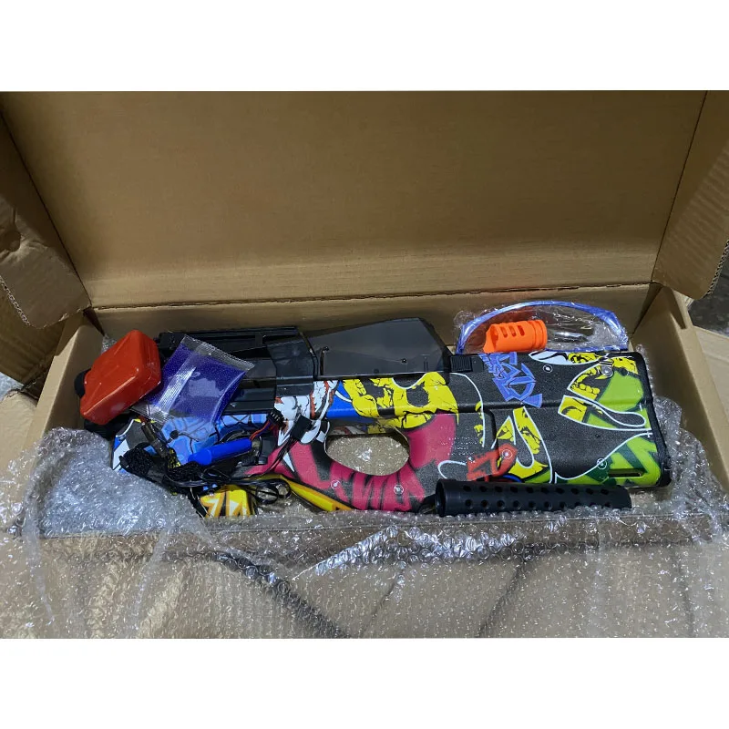 Outdoor Shooting Game Gel Splat Blaster Toy Gun Big P90 Splatter ...