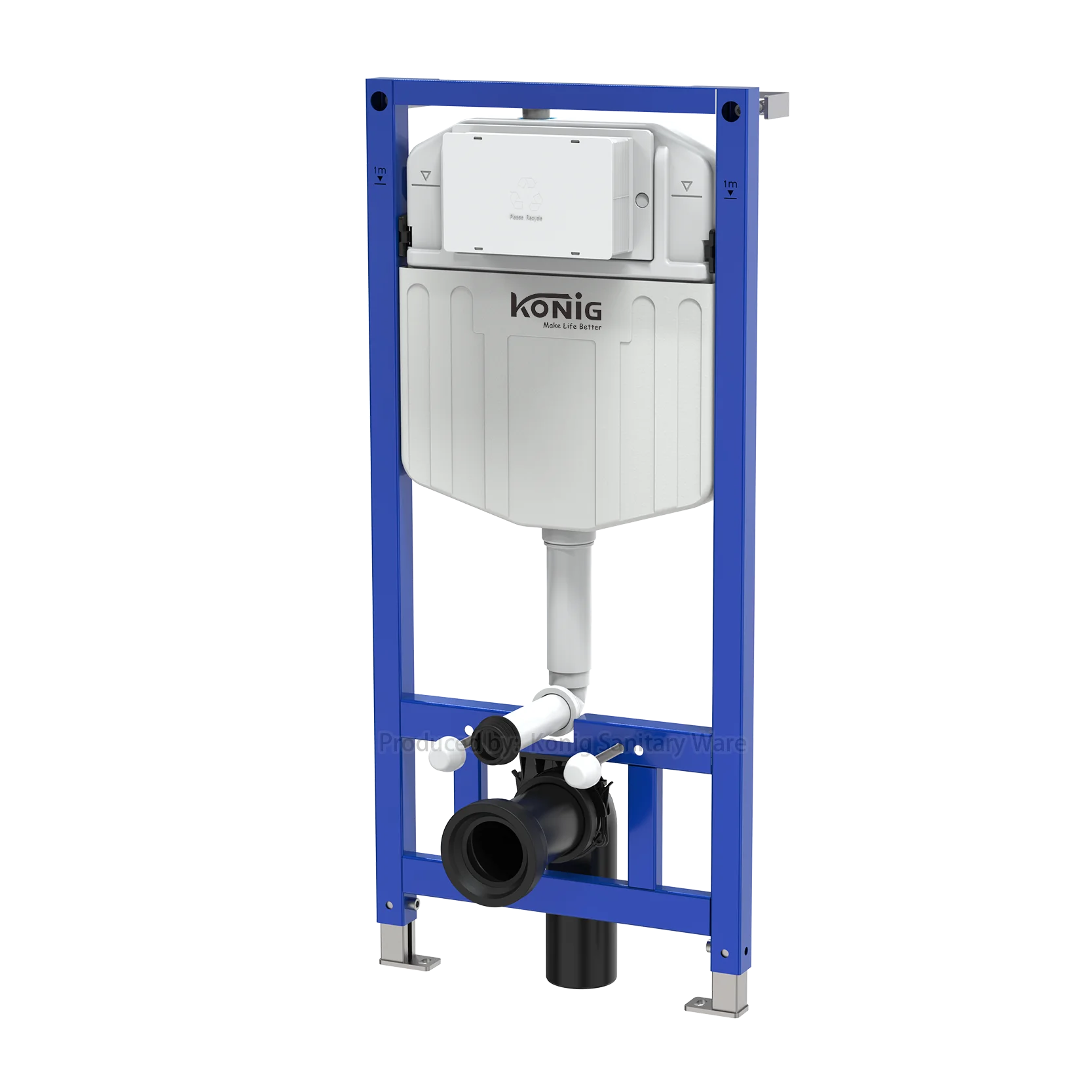 Dual Flush Hidden Water Tank Manual Operation Concealed Cistern Wall ...