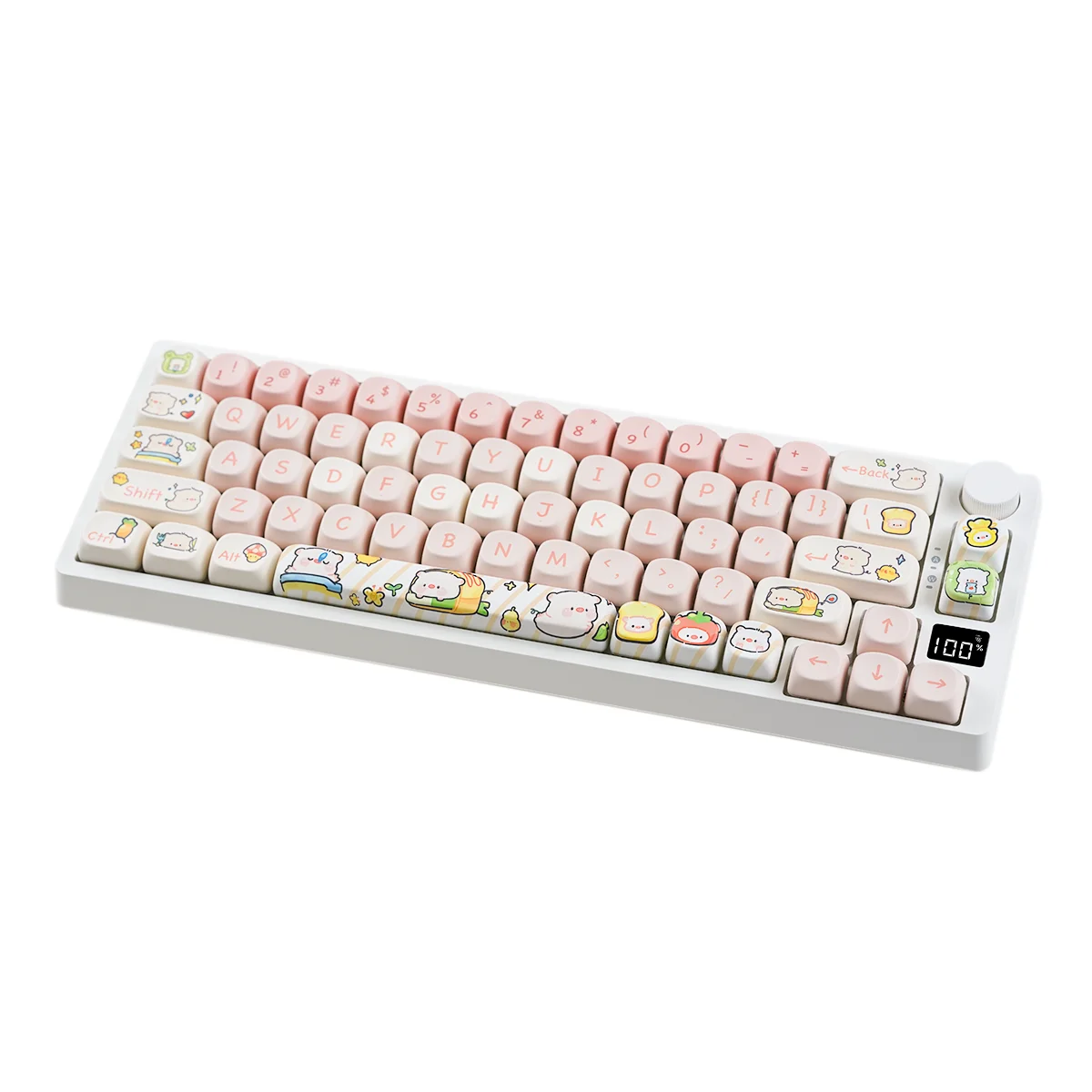 MK67 Pro Pink Mechanical Keyboard - RGB Backlight & Bluetooth