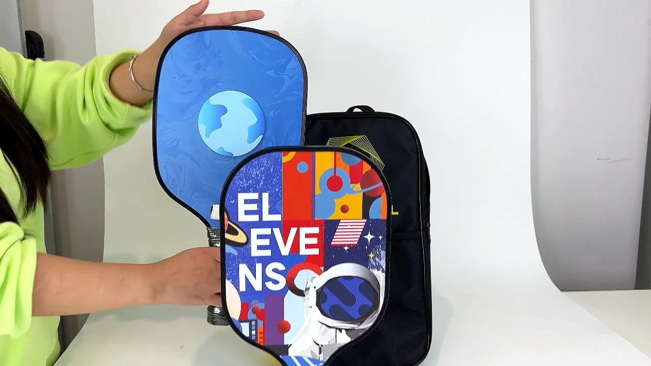 Pickleball Paddles Set With 4 Premium Carbon Fiber Pickleball Paddles 4 ...