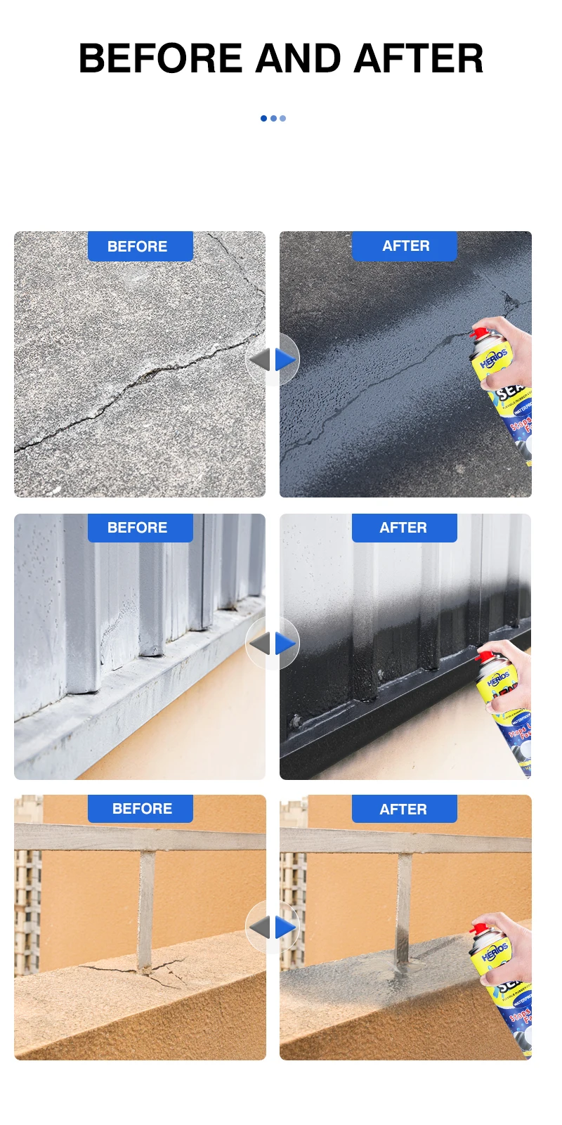 Herios 450ml Leak Seal Waterproof Repair & Sealant Spray - Point ...