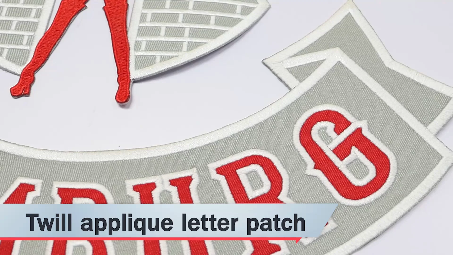 Custom Twill Fabric Embroidery Letter Name Logo Iron On Patches - Buy ...