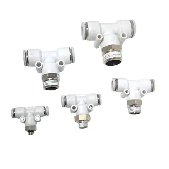 Pb Male Threaded T-shape Air Push Fitting 3 Way Corner Fitting ...