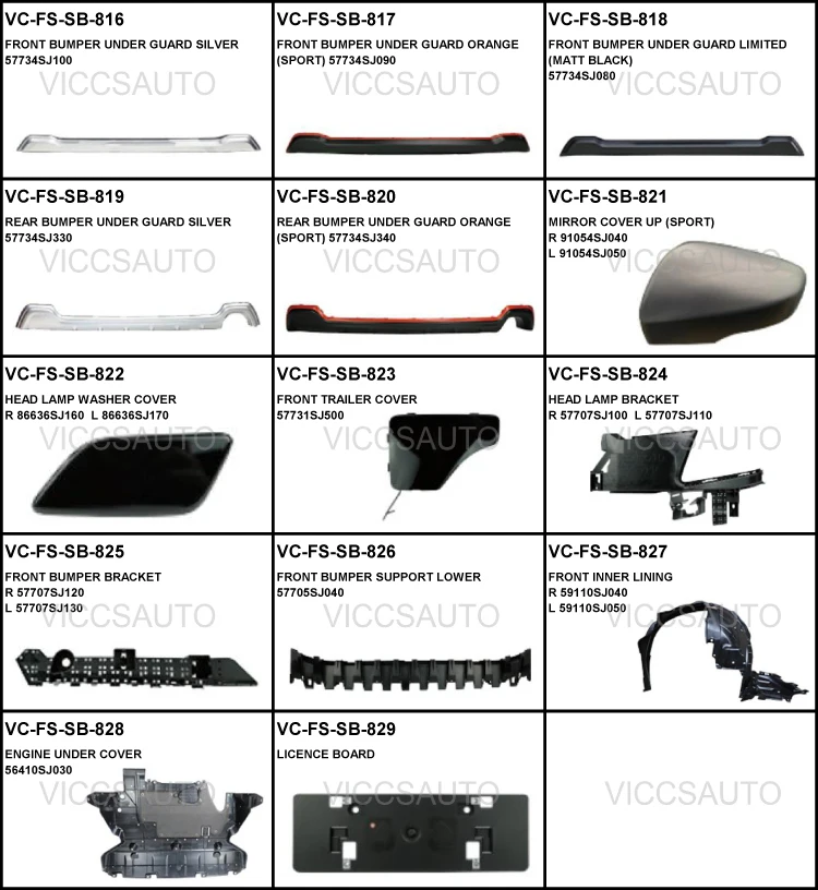 Oem 57734sj340 For Subaru Forester 2022 Auto Car Rear Bumper Under ...