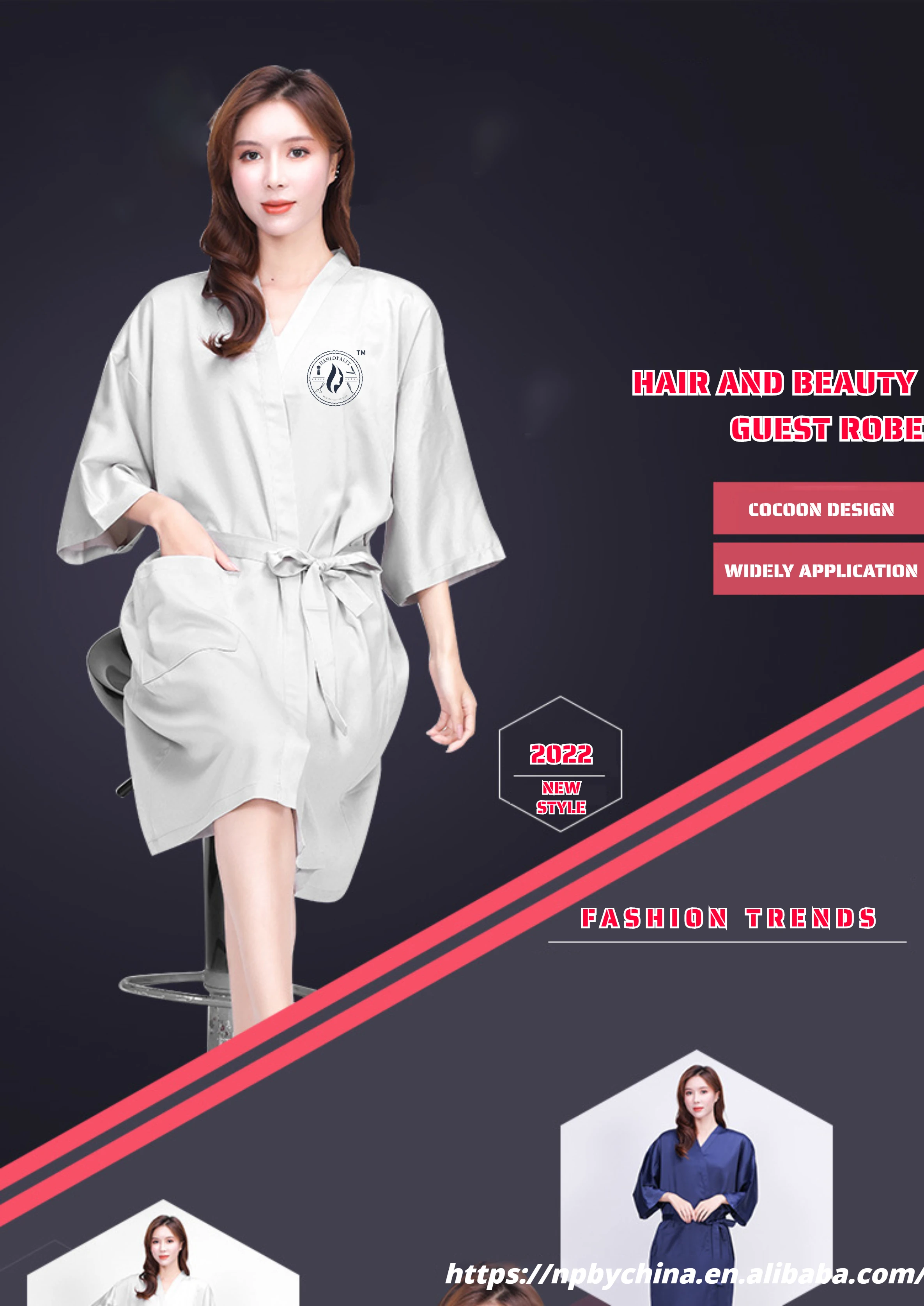 Wholesale Hair Beauty Salon Spa Guest Robe Hair Dyeing Hairdressing ...