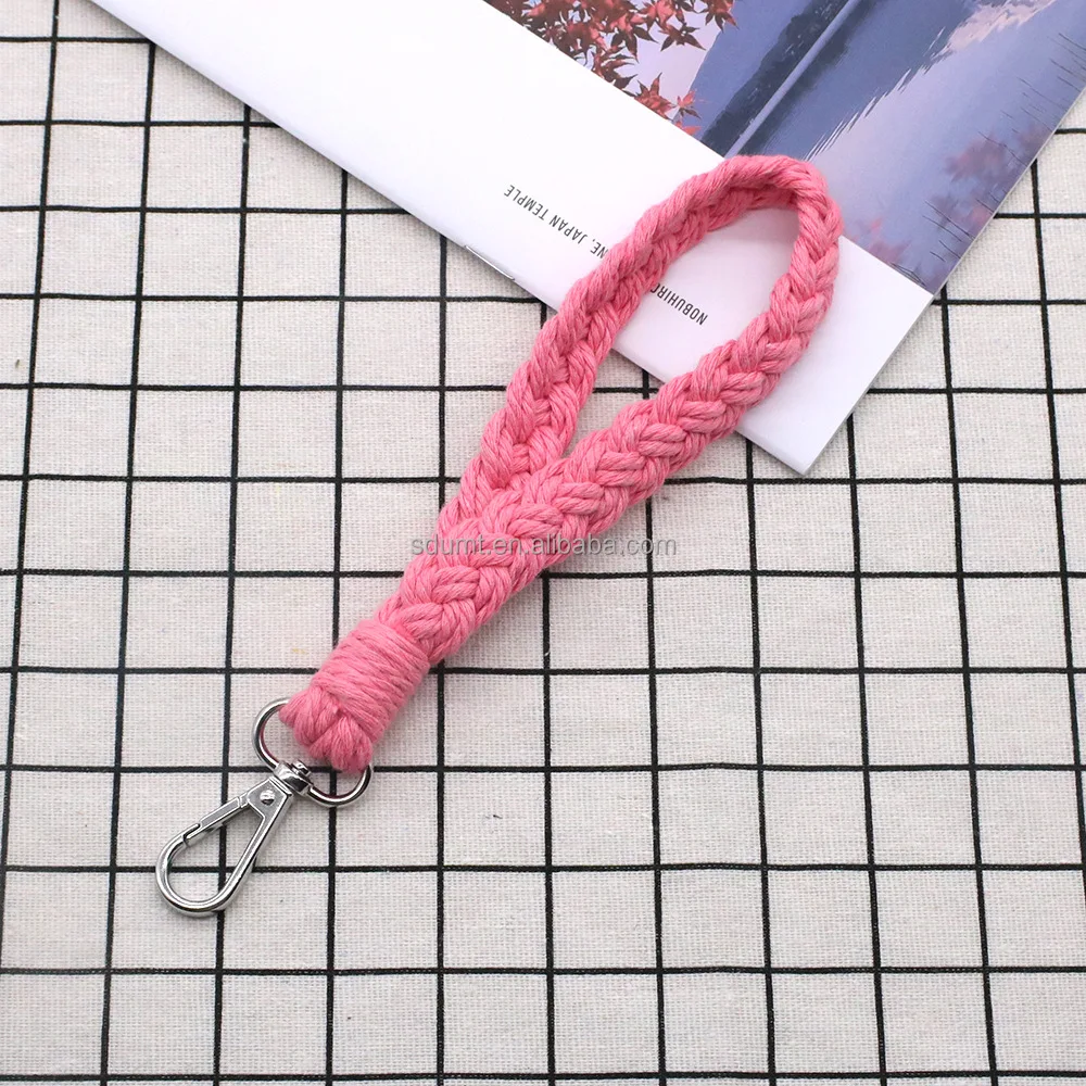 Handmade Cotton Rope Macrame Key Chain For Women Bohemia Tassel ...