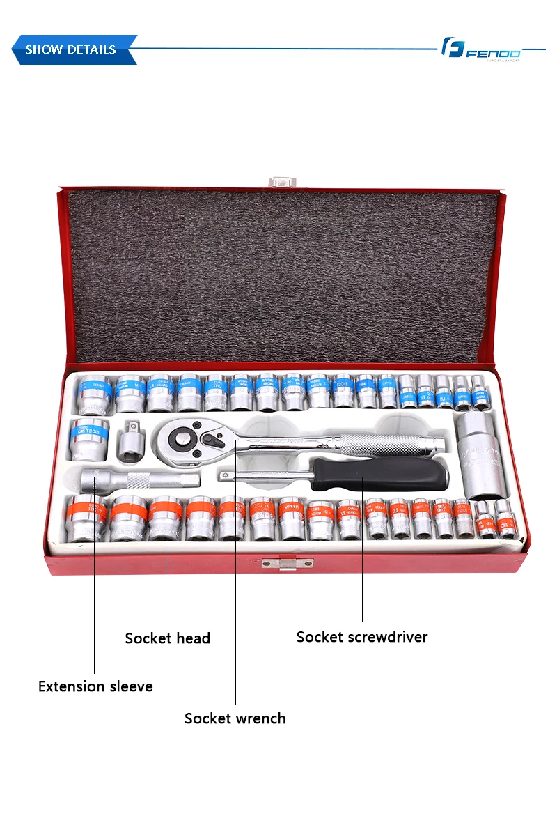 40pcs Master Hex Hardware Machinery Ratchet Drive Socket And Tool Sets ...