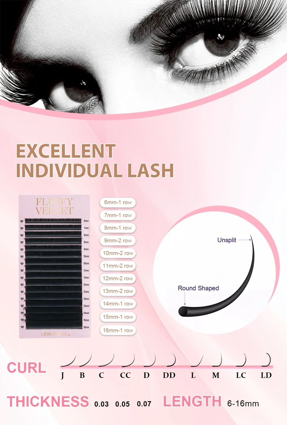 Recyclable Package Lash Tray - Soft 3D Mega Volume Eyelash Extensions