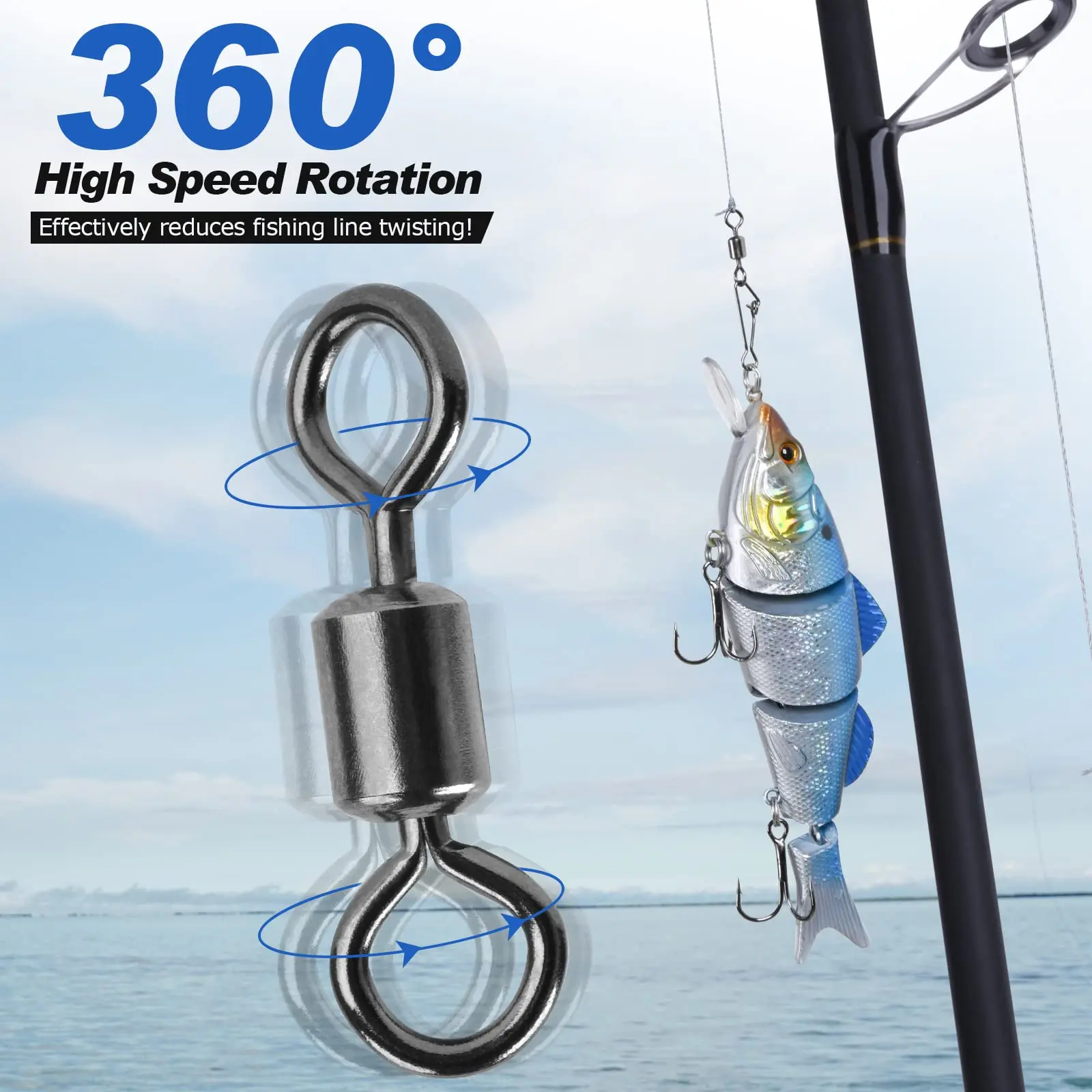 A1 Fishing Rolling Swivel - Smooth Rotation & Durability