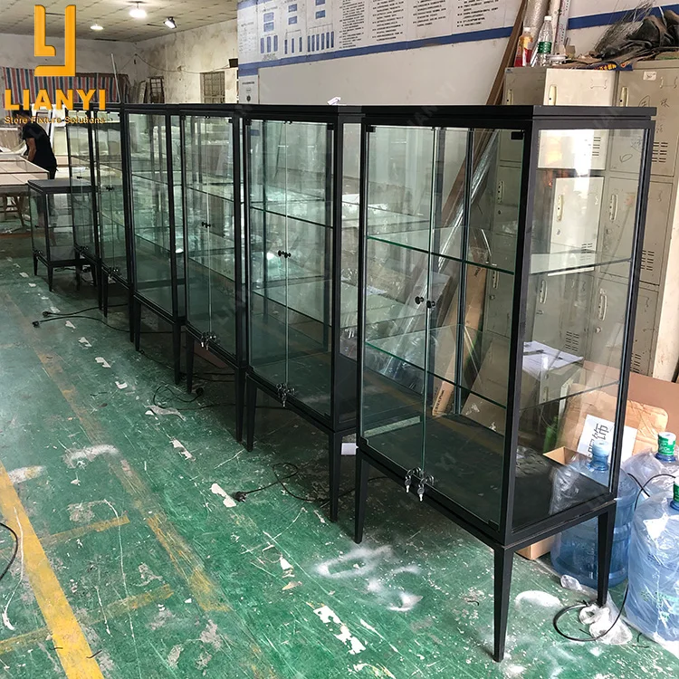 Floorstanding Modern Boutique Stainless Steel Display Cabinet With ...