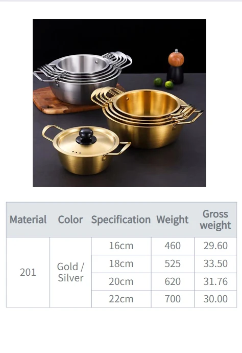 FTS Kimchi Noodle Pots Cookware with Lid Cooker Kitchen Soup Non Stick ...