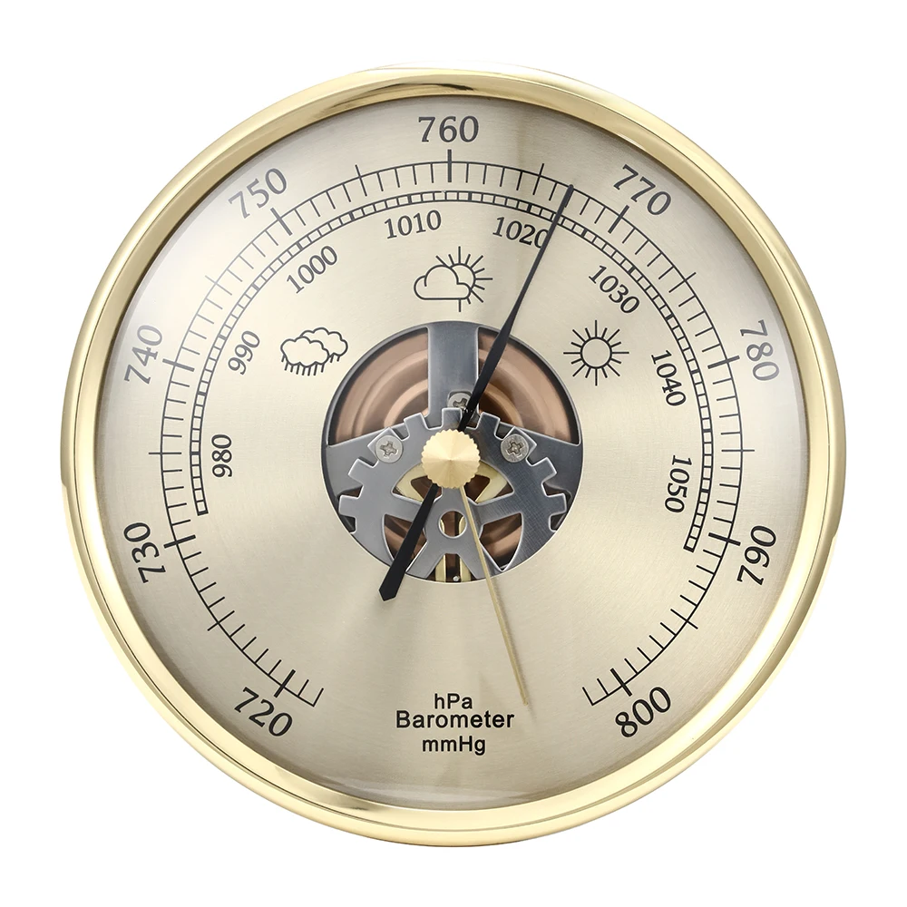 Chinese accurate aneroid barometer for table clock for Metal clock ...