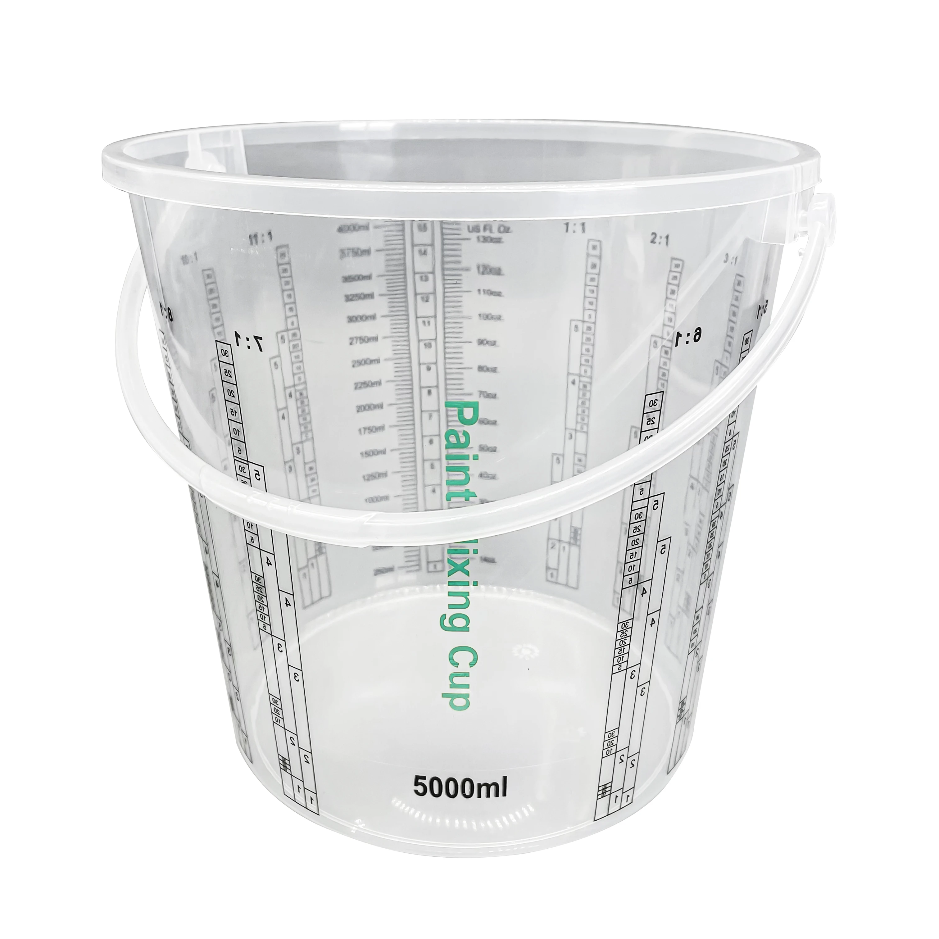 Custom Disposable Plastic Spray Mixing Measure Cup Large Paint Mixing Cups 5000ml 5l Liter - Buy ...