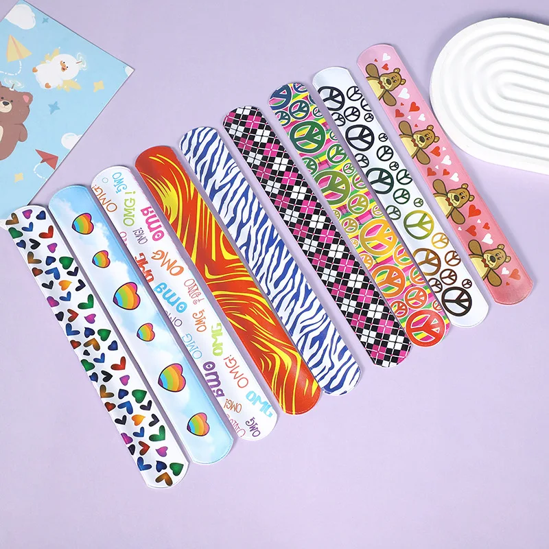 Cartoon Slap Bracelet Slap Rings Slap Band Toy Wristband Party Favor ...